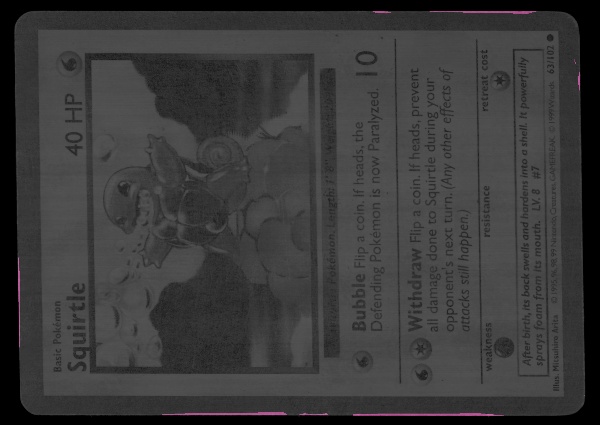 1999 Pokemon Base Set Series Base Set 63 Shadowless Squirtle
